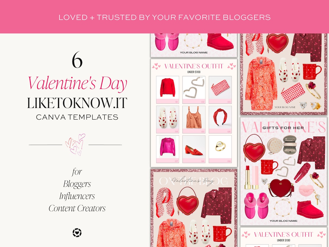 6 Editable LTK Valentine's Day Canva Templates, Neutral LTK Collage ...
