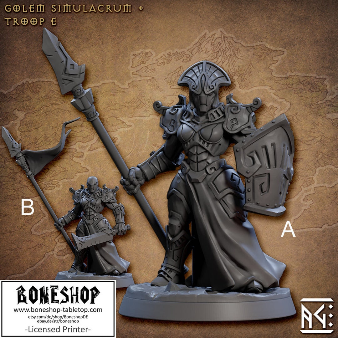 Golem Simulacra simulacrum Troop 5b 28 Mm-35 Mm RPG Dnd Boneshop - Etsy