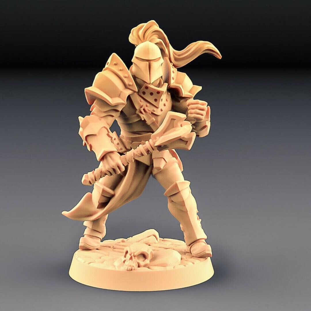 Human Fighters Guild soldier Helmet B Artisan Guild 28mm-35mm Bone Shop ...