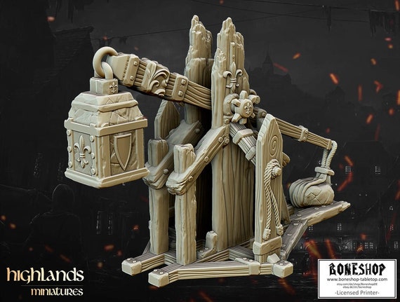 Medieval 3 trebuchet 28 Mm-35 Mm Dnd RPG | Etsy