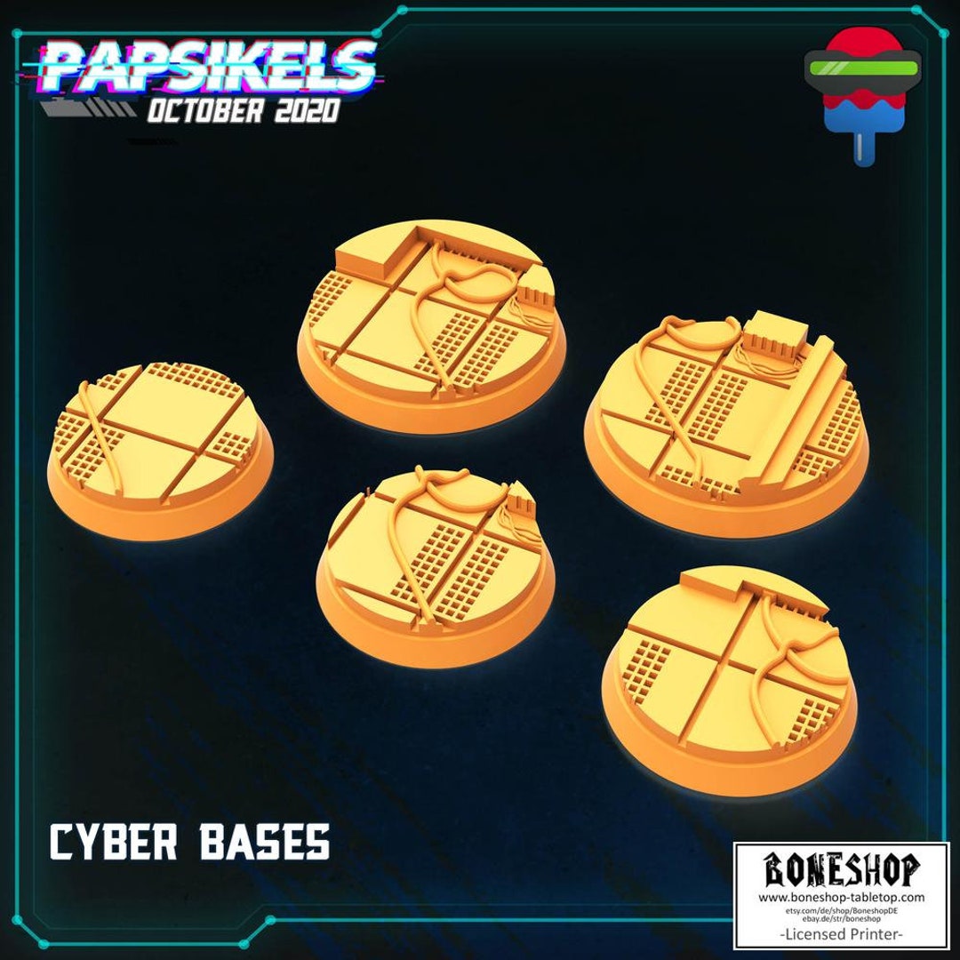 Pack 10 cyber Bases 25 Mm 32 Mm Cyberpunk - Etsy