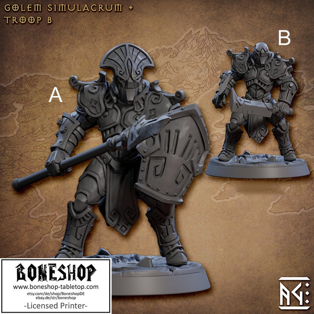 Golem Simulacra simulacrum Troop 2b 28 Mm-35 Mm RPG Dnd Boneshop - Etsy
