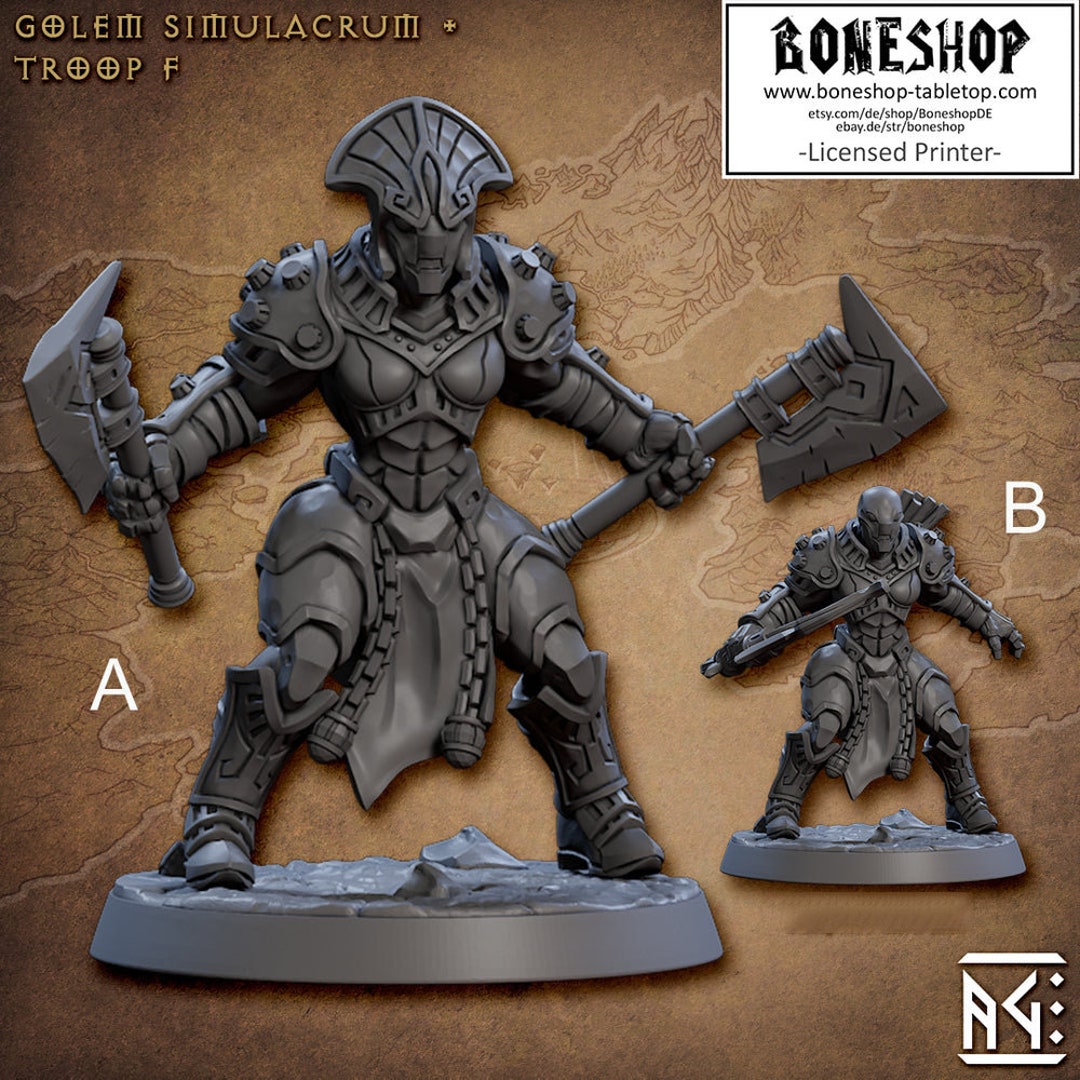 Golem Simulacra simulacrum Troop 6a 28 Mm-35 Mm RPG Dnd Boneshop - Etsy