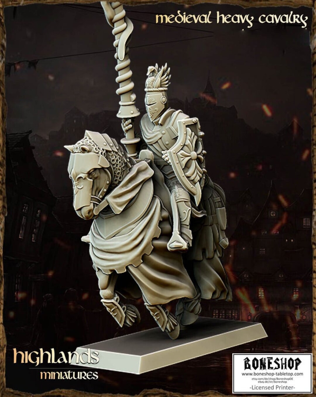 Medieval 2 Heavy Cavalry 2 28mm-35mm Dnd RPG - Etsy