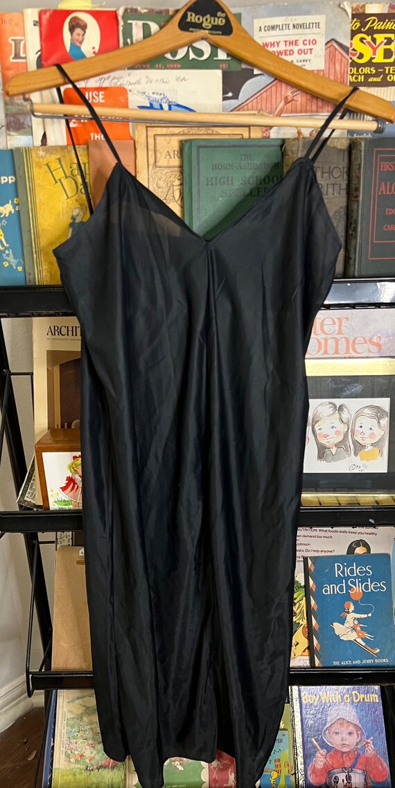 Vintage Black Slip Nightgown Gem