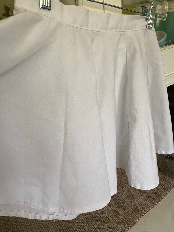 Cute Vintage Cheer Skirt White - Gem