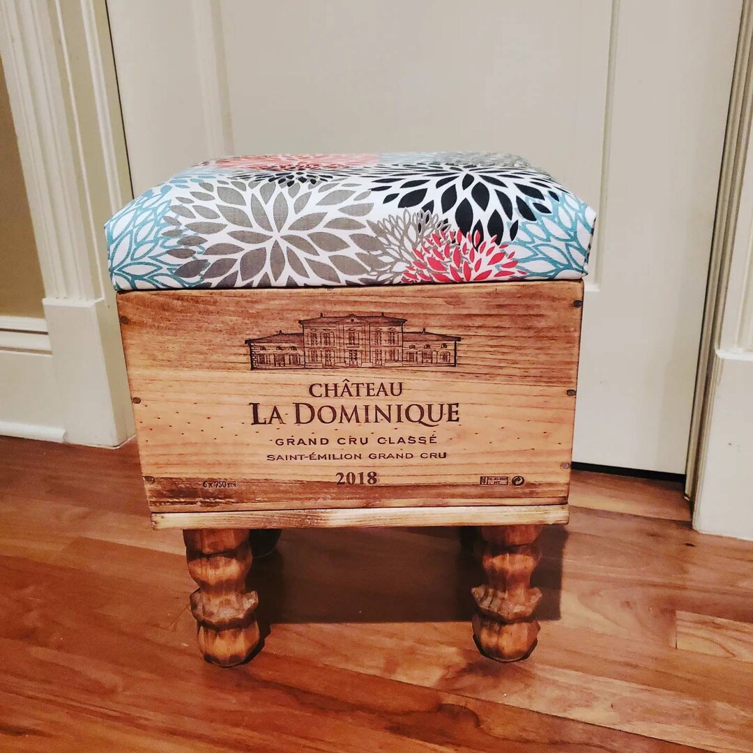 Wine Crate Storage Ottoman - Etsy UK