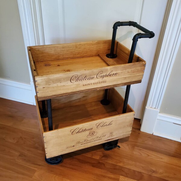 Rustic Bar Cart - Etsy