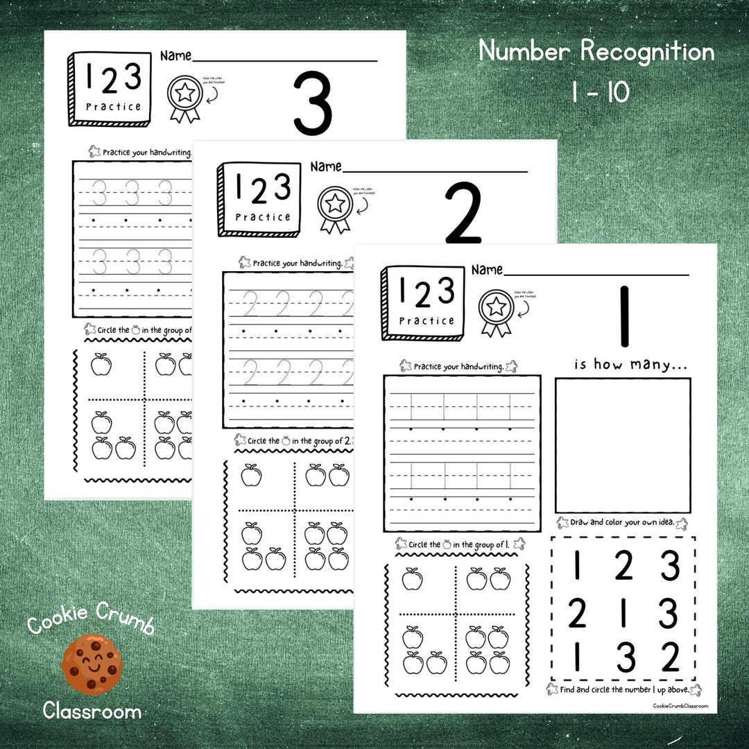 1-10 Preschool Package, Educational Printables, Early Learning - Etsy
