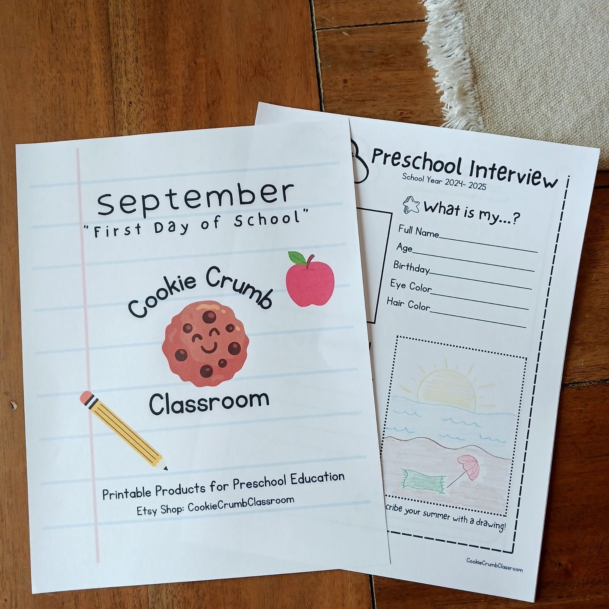 Preschool Theme - September First Day of School, Back to School ...