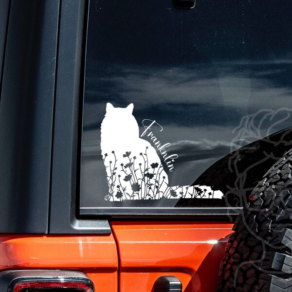 Cat Car Decal - Etsy