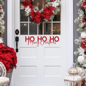 HO HO HO Vinyl Decal | Vinyl Door Decal | Christmas Door Decal ...