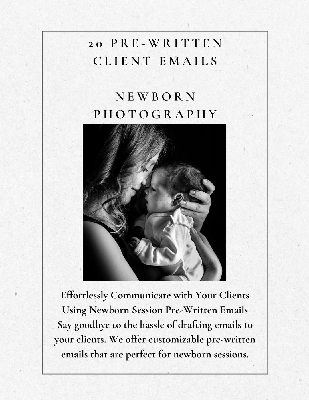 20 Pre-written Newborn Session Client E-mails - Etsy