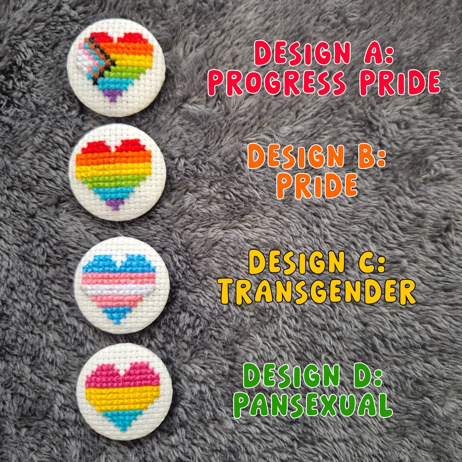 Pride Month Badge | Pride Pin | Decorative LGBTIQA+ Pin | Cross Stitch ...