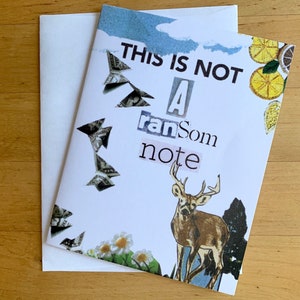 Ransom Note Letter Greeting Card Funny Ransom Blank Note - Etsy