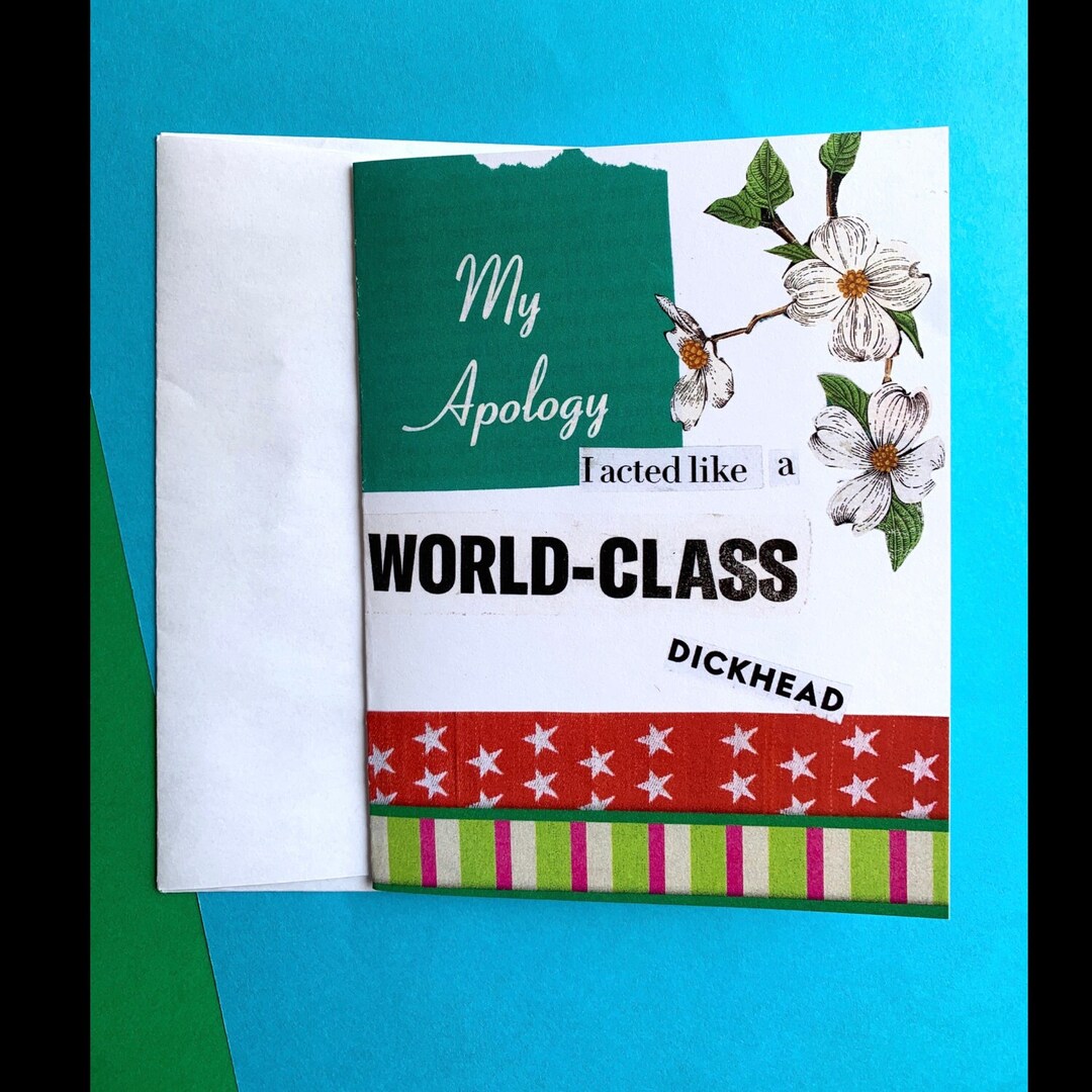 World Class Dickhead Im Sorry Card Funny Apology Card - Etsy