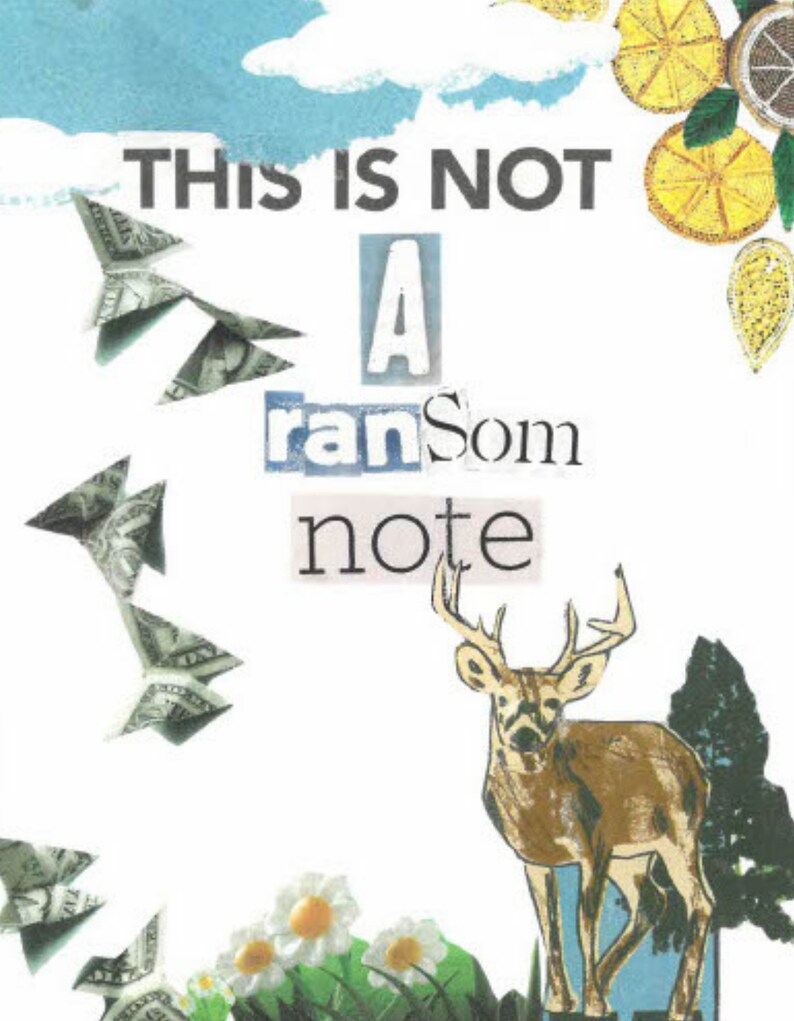 Ransom Note Letter Greeting Card Funny Ransom Blank Note - Etsy