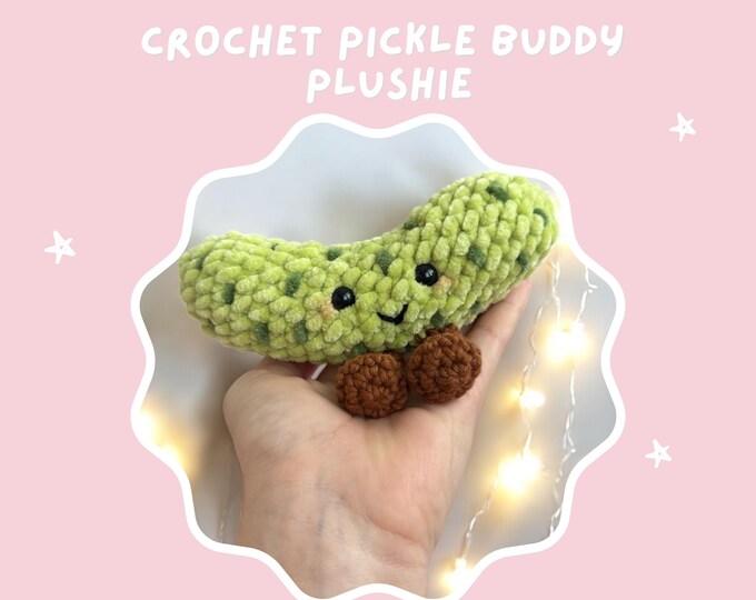 Pickle Plush | Crochet Pickle Plushie | Food Themed Plush | Pickle ...