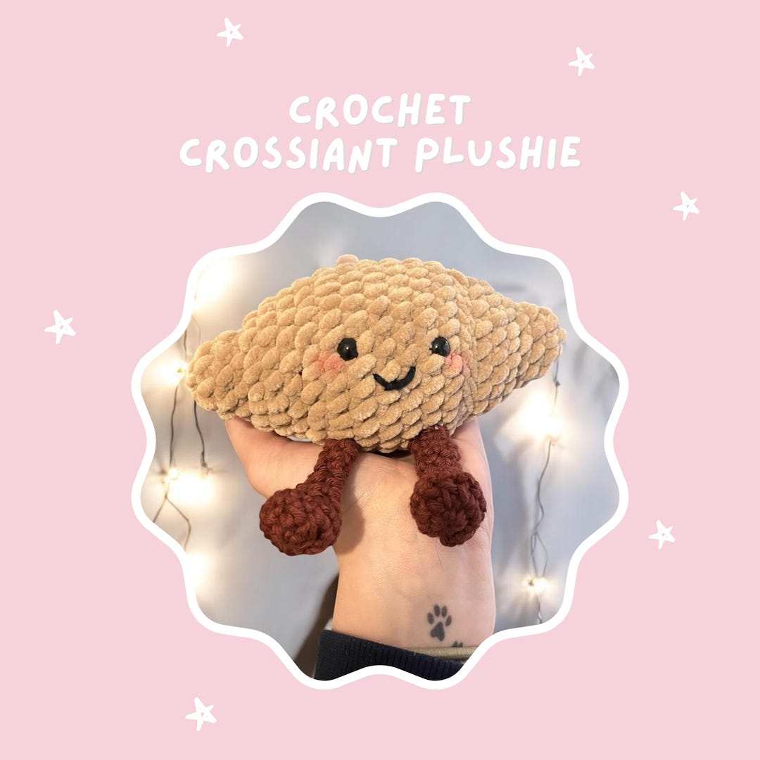 Croissant Plush | Crochet Bakery Themed Plush | Croissant Stuffed Toy ...