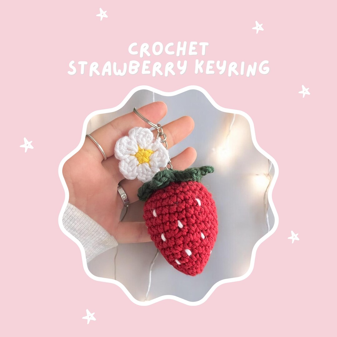 Strawberry Keychain | Strawberry Accessories | Handmade Charm ...