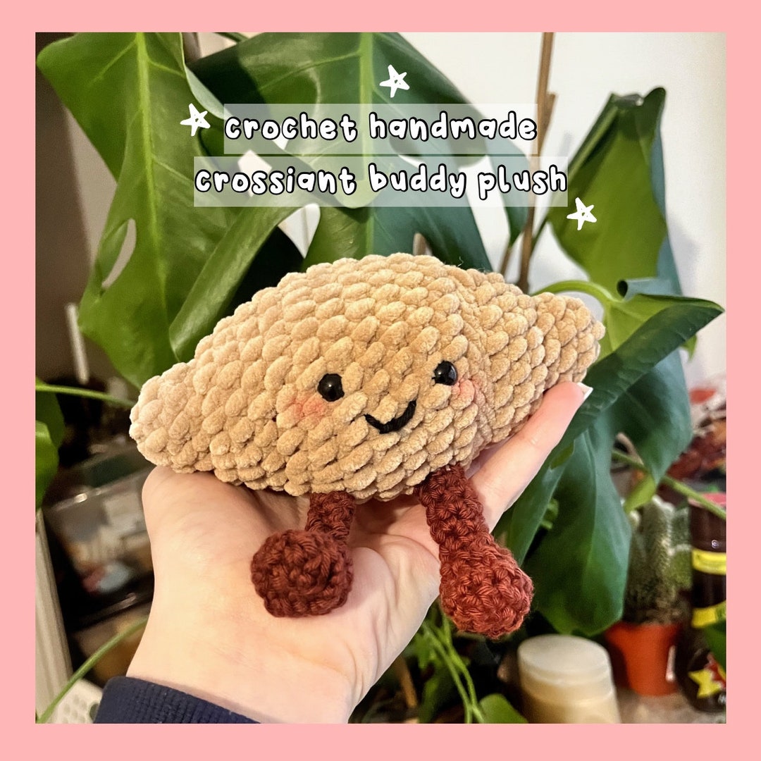 Croissant Plush Crochet Bakery Themed Plush Croissant Stuffed Toy ...