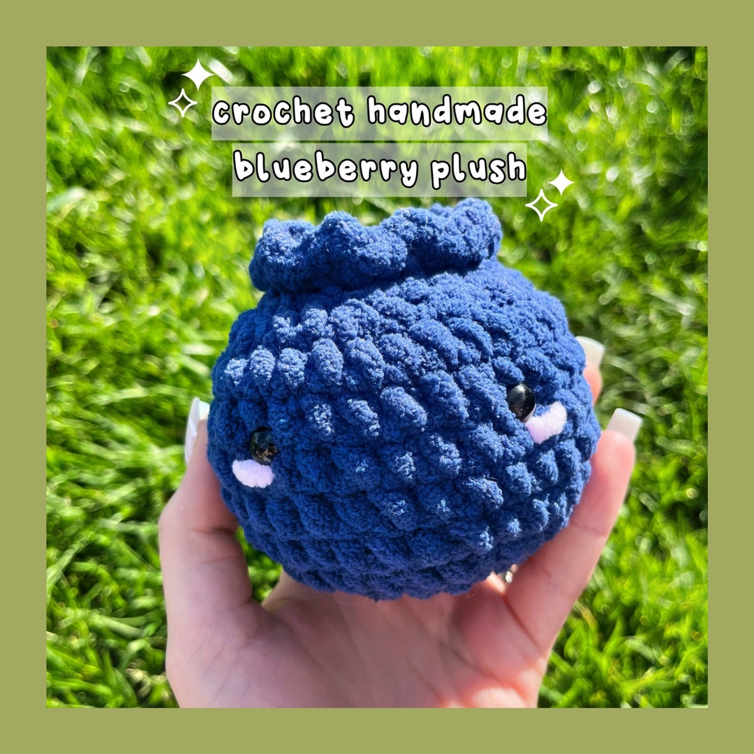 Blueberry Plush Stuffed Plush Toy Blueberry Teddy Crochet Blueberry ...