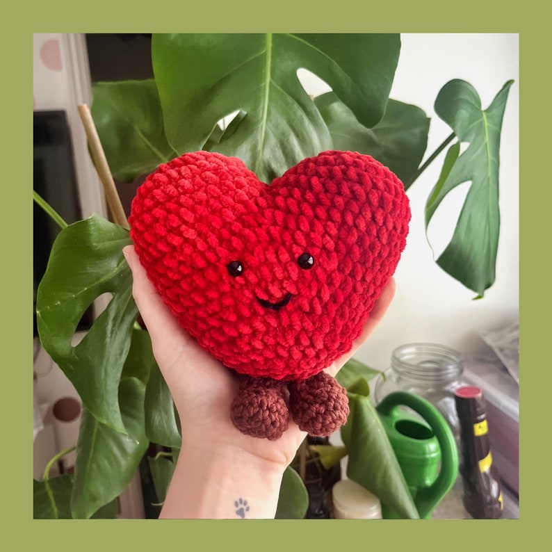 Heart Plush Matching Heart Teddy Matching Teddy Crochet Plushies ...