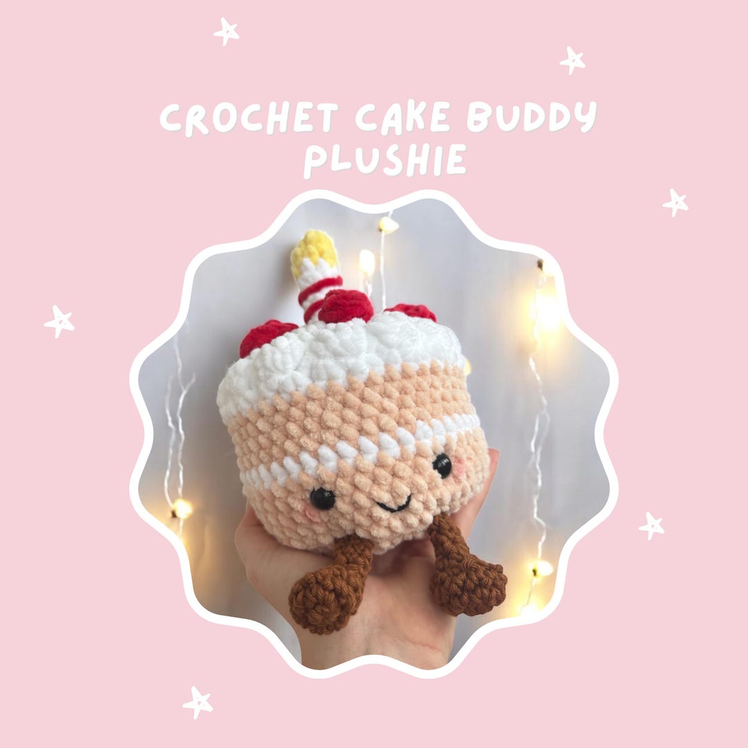 Birthday Cake Plush | Crochet Cake Plushie | Food Themed Plush | Cake ...