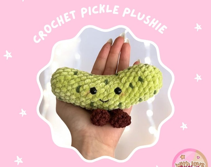 Pickle Plush | Crochet Pickle Plushie | Food Themed Plush | Pickle ...