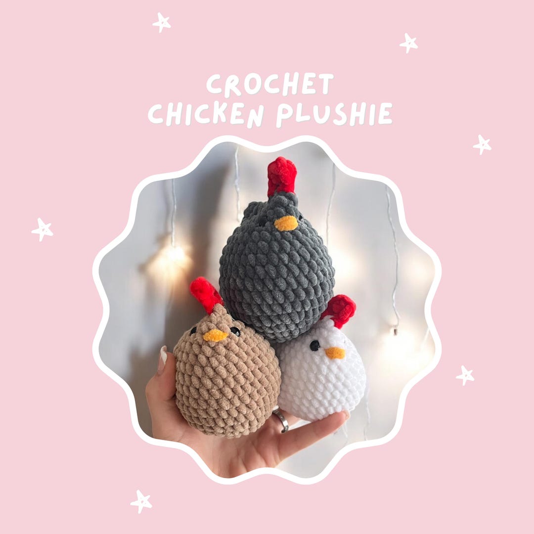 Chicken Plushie | Crochet Chickens | Stuffed Animals | Crochet Plushies ...