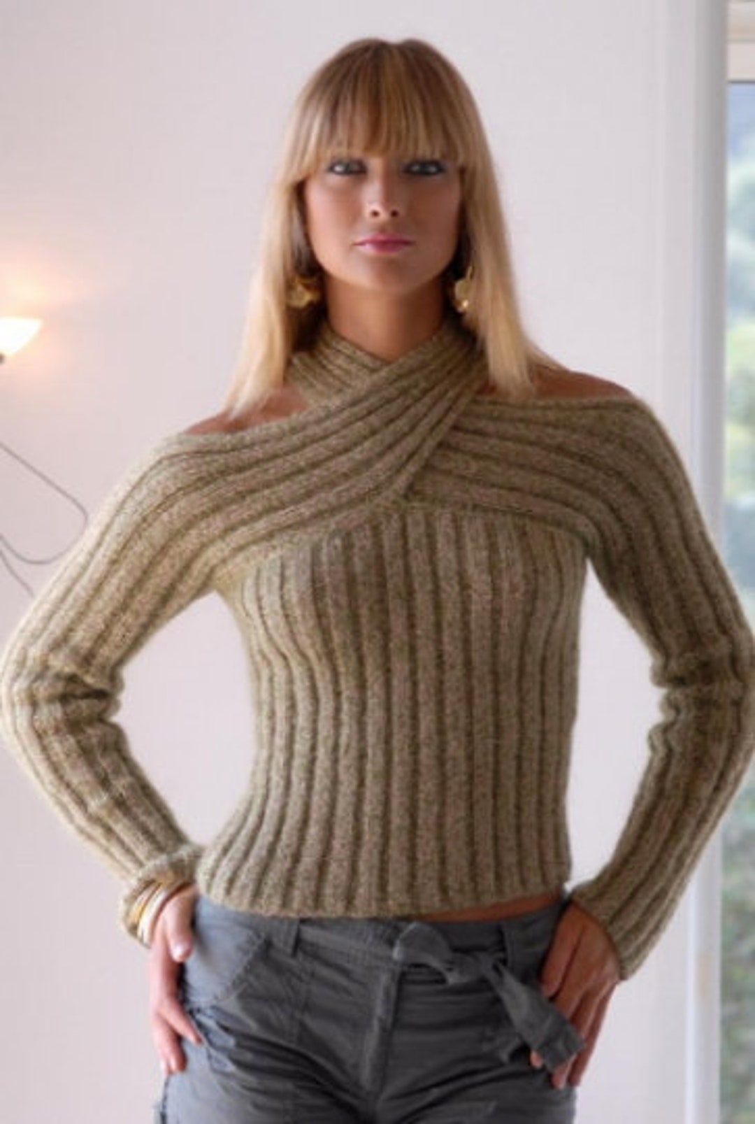 Bodysuit Sweater Women's Hand Knitted Women's Sweater Cardigan Pullover ...