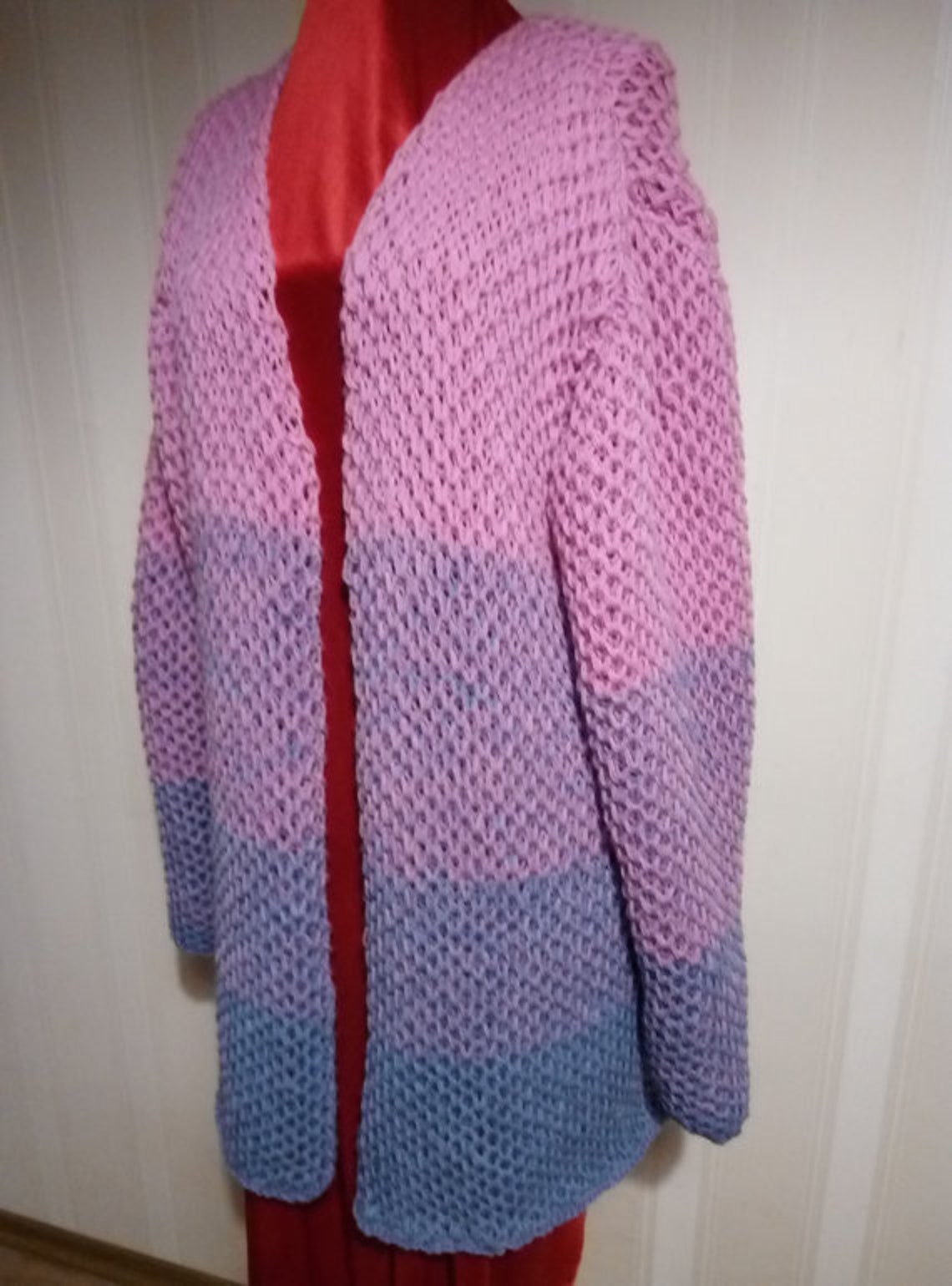 Cardigan Hand Knit Women's Jacket Women Hand Knitted Dress Sweater Wool ...