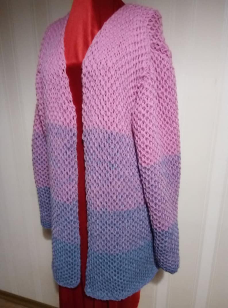 Cardigan Hand Knit Women's Jacket Women Hand Knitted Dress Sweater Wool ...