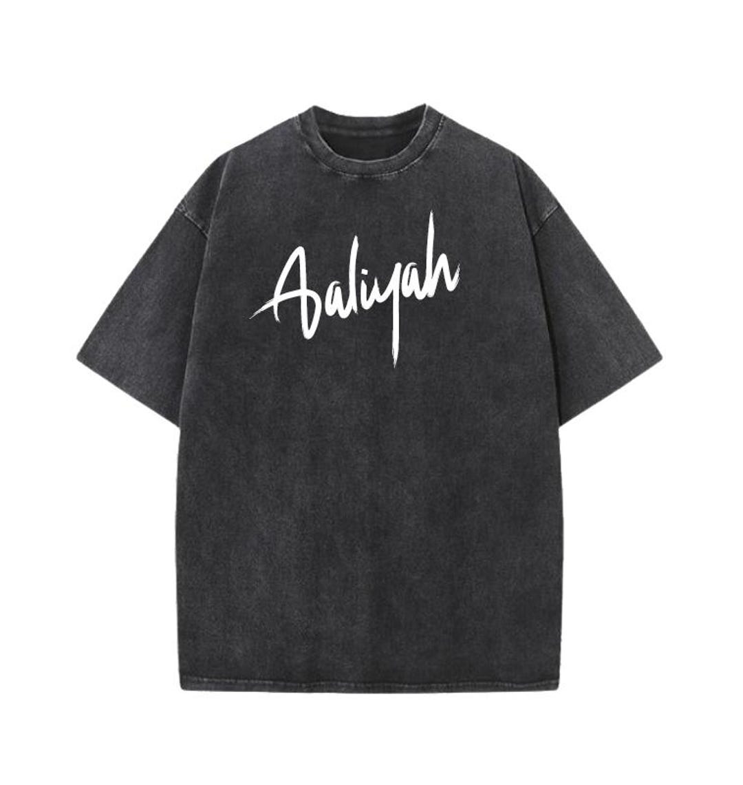 Aaliyah // Name // Signature // Oversize Stonewash T-shirt ...