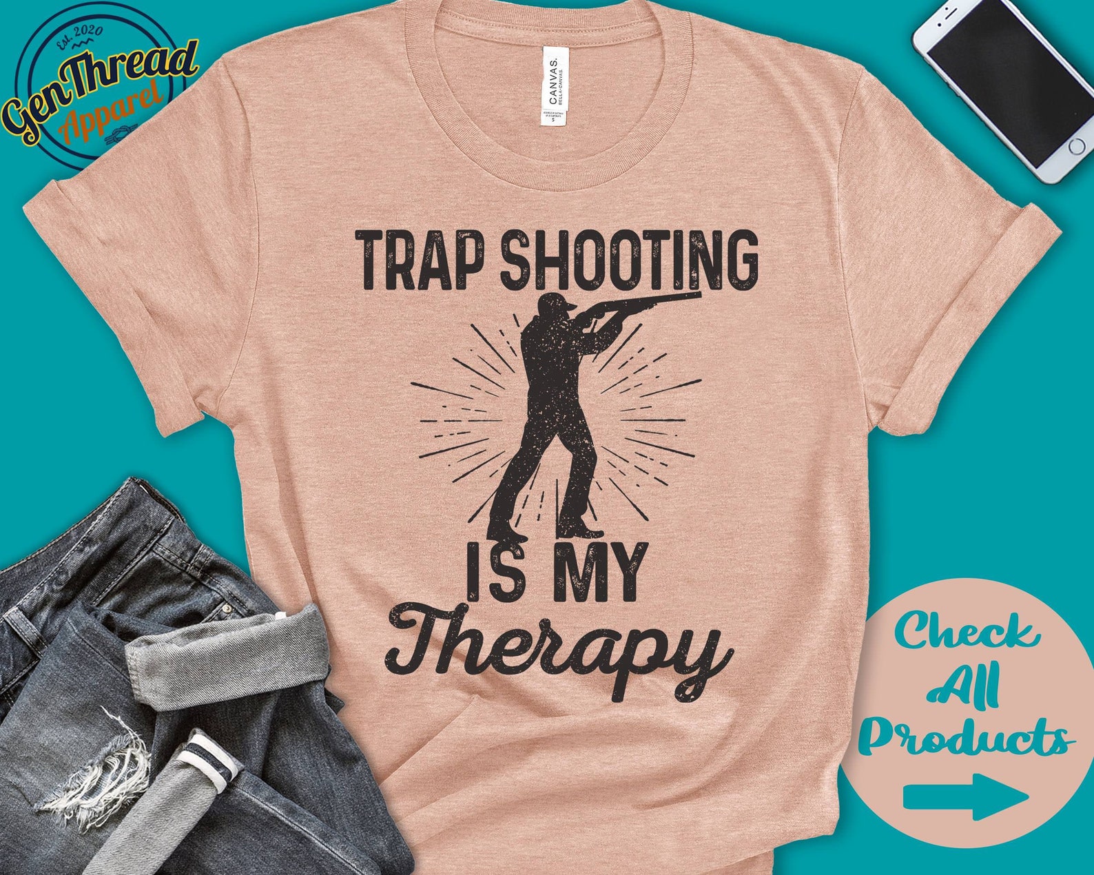Trap Shooter Shirt Trap Shooting is My Therapy Trap - Etsy