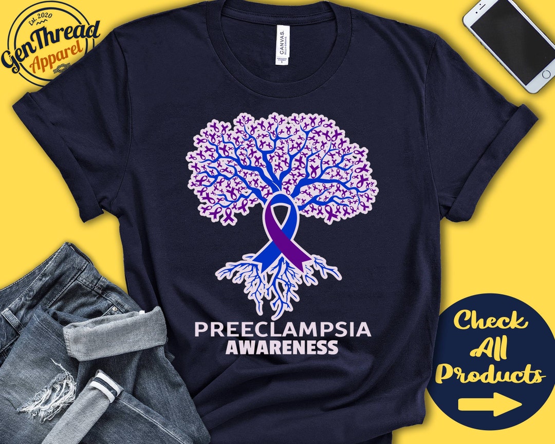 Preeclampsia Shirt | Preeclampsia Awareness | Tree of Life | Purple ...