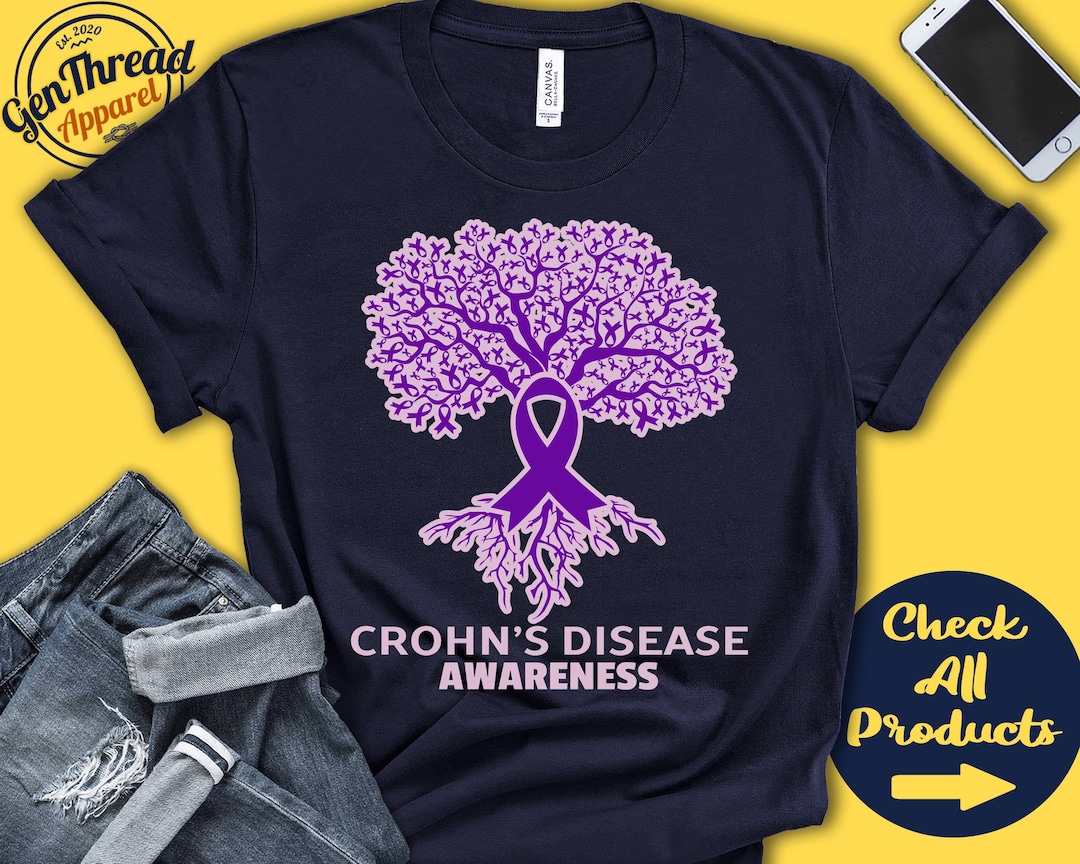 Crohns Disease Shirt | Crohns Disease Awareness | Tree of Life | Purple ...