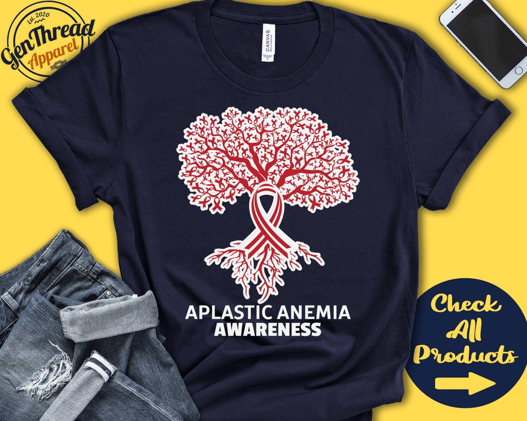 Aplastic Anemia Shirt | Aplastic Anemia Awareness | Tree of Life | Red ...