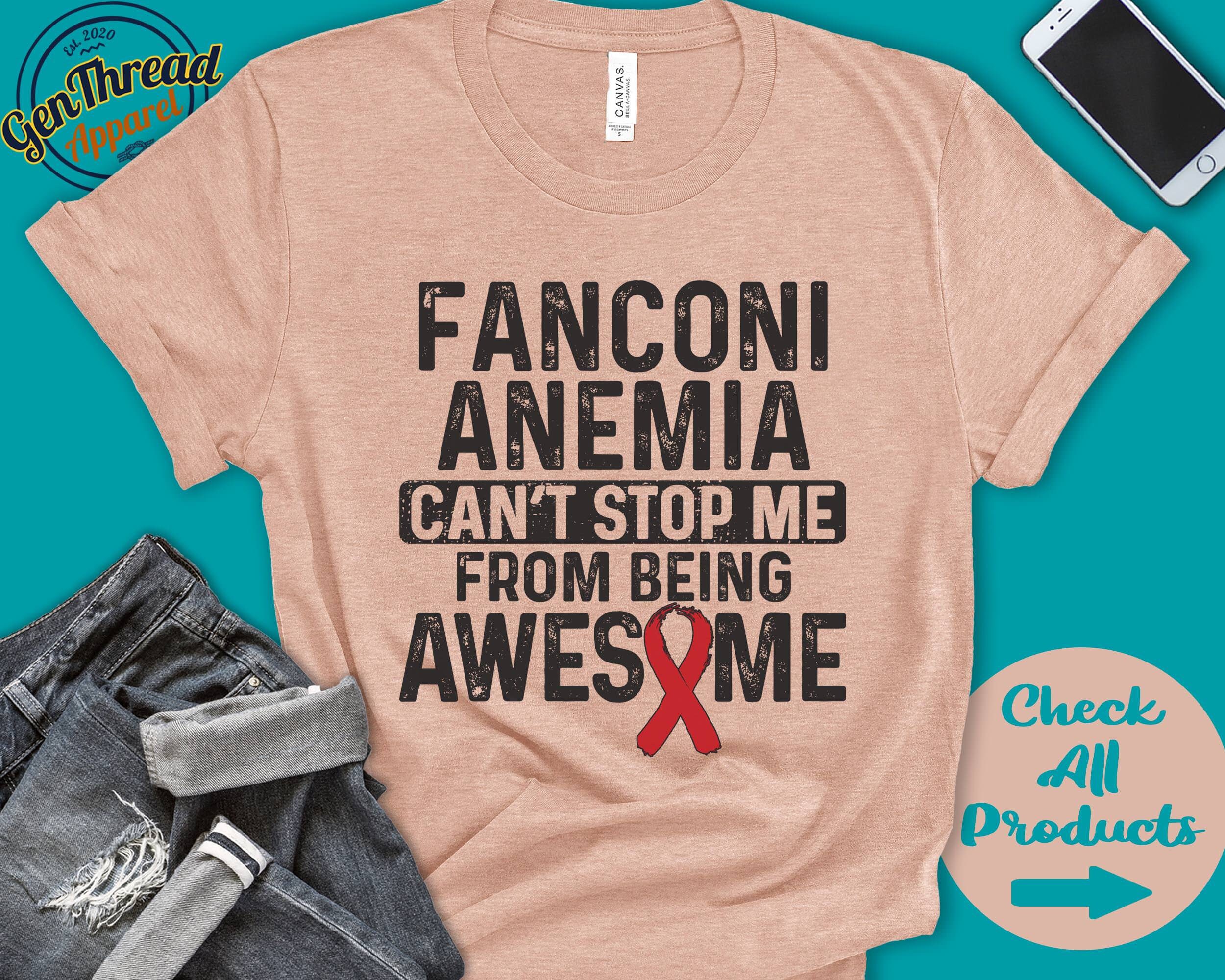 Fanconi Anemia Shirt | Fanconi Anemia Awareness | Red Ribbon | Fighter ...