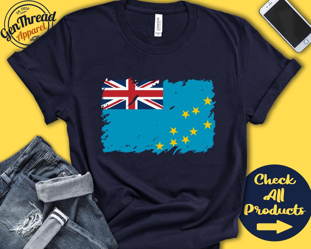 Tuvalu Flag Shirt | Gift for Tuvaluan Gift | Proud Tuvaluan Pride ...