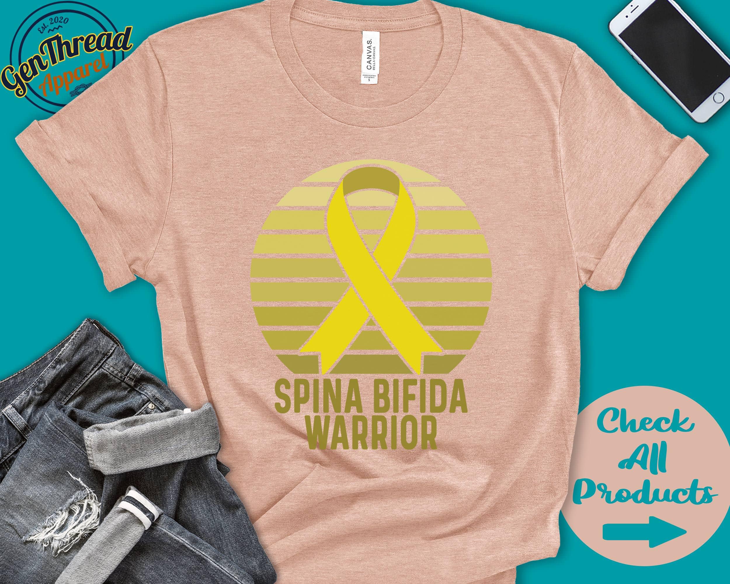 Spina Bifida Shirt Spina Bifida Awareness Yellow Ribbon - Etsy Australia