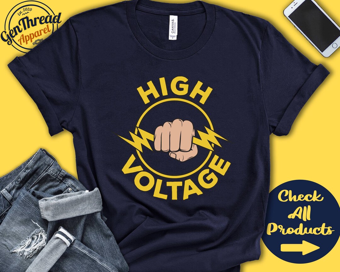 High Voltage Sign | Hight Voltage Shirt | Gift for Electrical Engineer ...