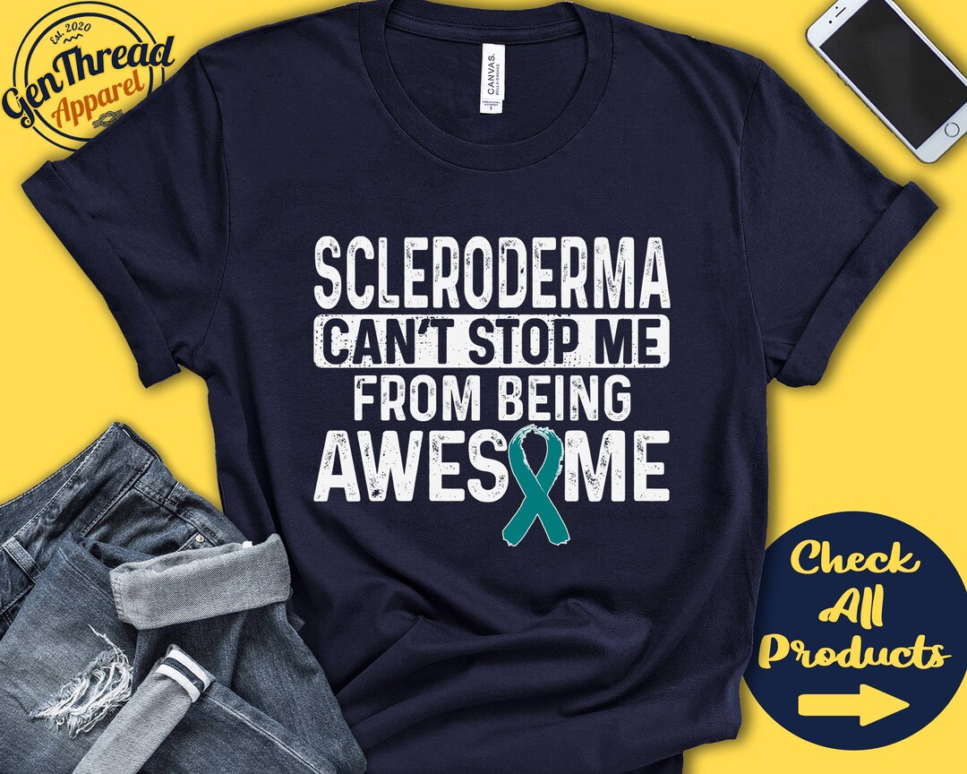 Scleroderma Shirt | Scleroderma Awareness | Teal Ribbon | Fighter ...