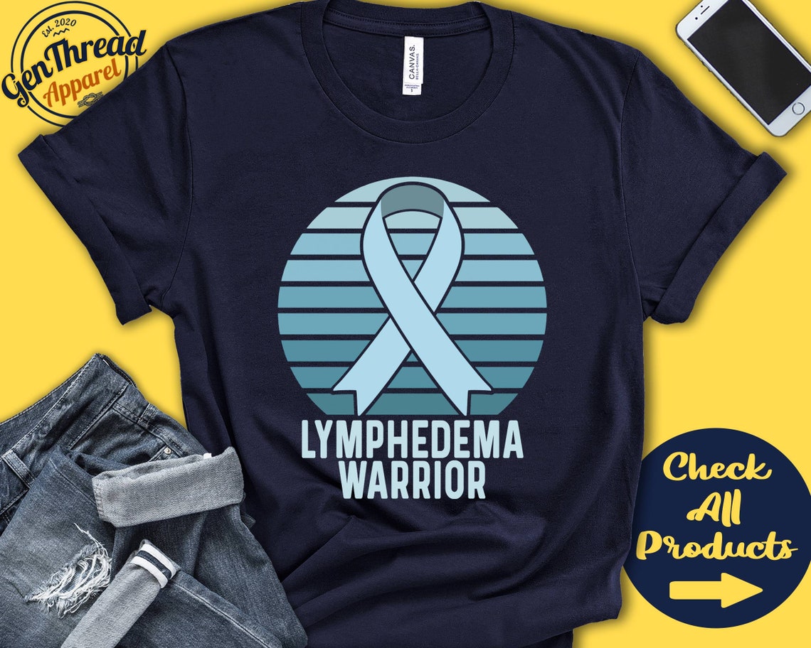Lymphedema Shirt Lymphedema Awareness Light Blue Ribbon - Etsy