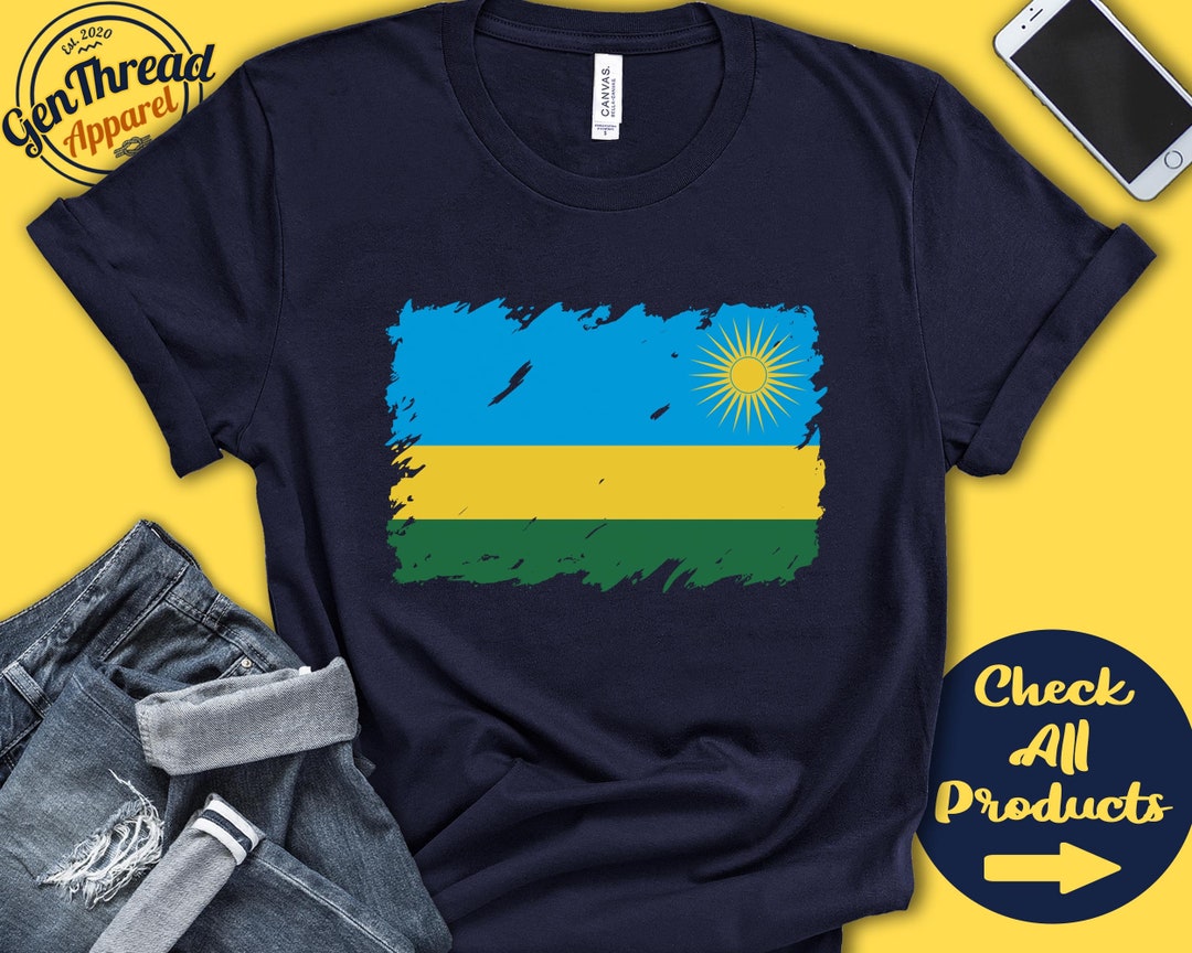 Rwanda Flag Shirt | Gift for Rwandan Gift | Proud Rwandan Pride ...