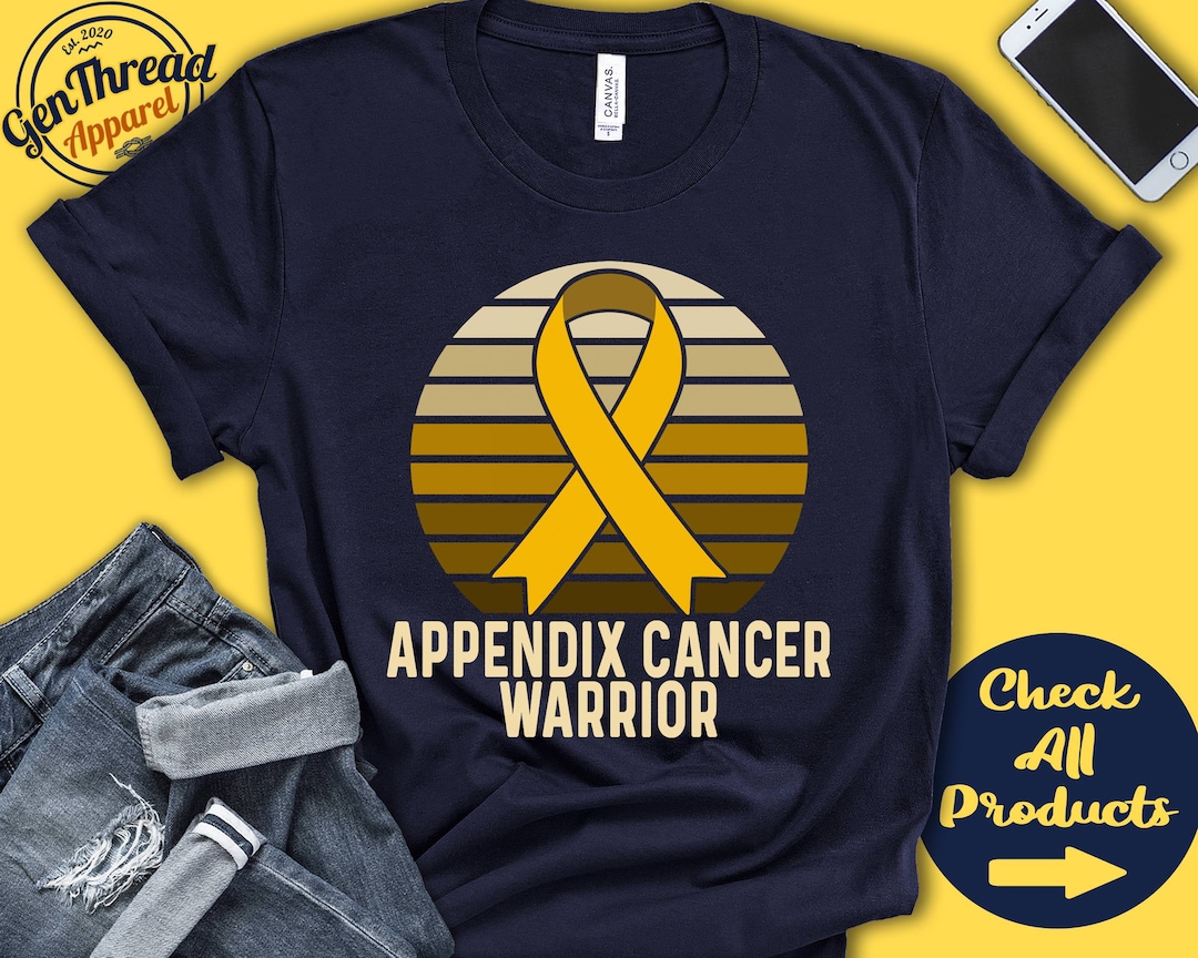 Appendix Cancer Shirt | Appendix Cancer Awareness | Amber Ribbon ...