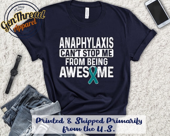 Anaphylaxis Shirt Anaphylaxis Awareness Teal Ribbon | Etsy