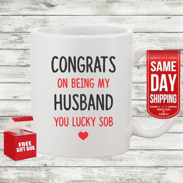 Congrats on Being My Husband Lucky Bastard - Etsy