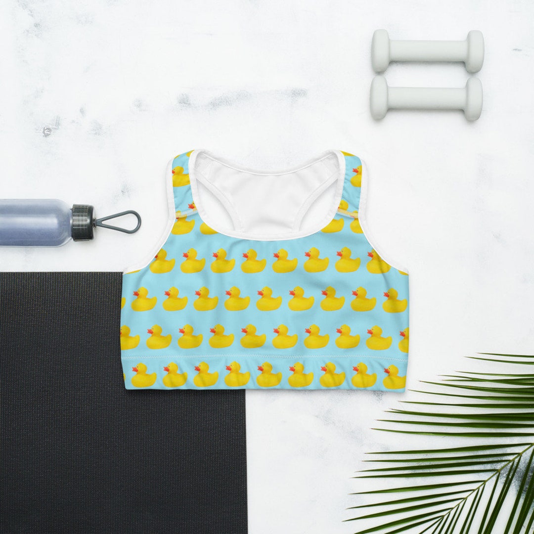Rubber Ducky Sports Bra Rubber Duck Nostalgia Whimsy Ducks Duckie Yoga Gift - Etsy