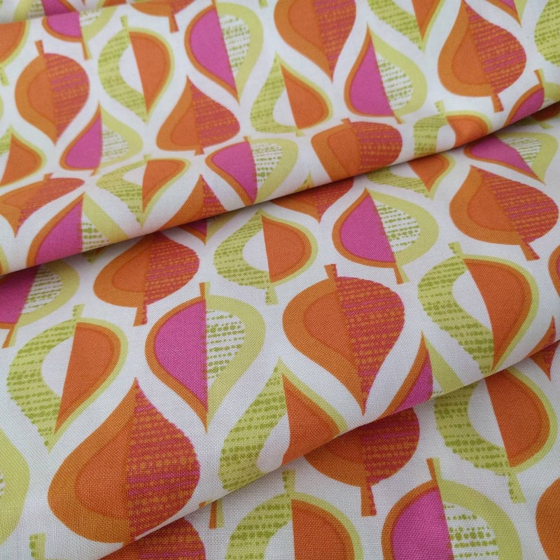 Orange Pink Fabric - Etsy